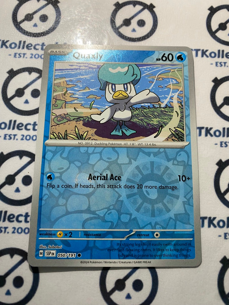 Quaxly Reverse Holo #050/191 Surging Sparks Pokémon TCG 2024 – CTKollectables