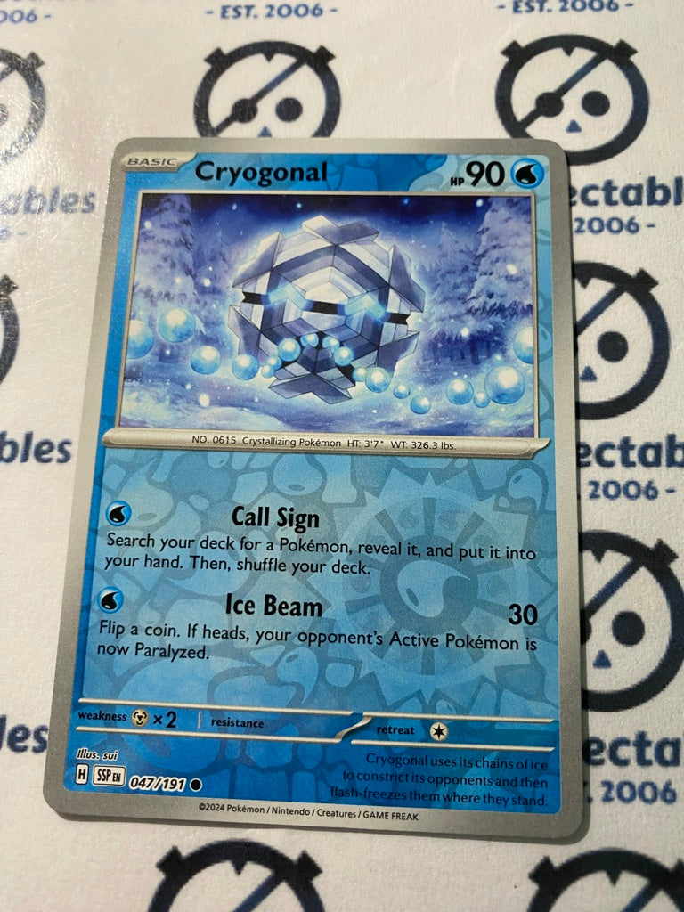 Cryogonal Reverse Holo #047/191 Surging Sparks Pokémon TCG 2024 ...