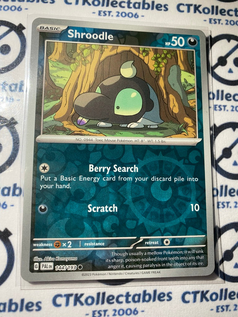 Shroodle Reverse Holo #144/193 2023 Paldea Evolved Pokemon Card ...