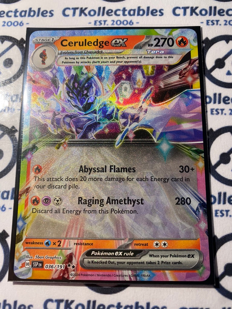 Ceruledge EX Double Rare #036/191 Surging Sparks Pokémon TCG 2024 ...