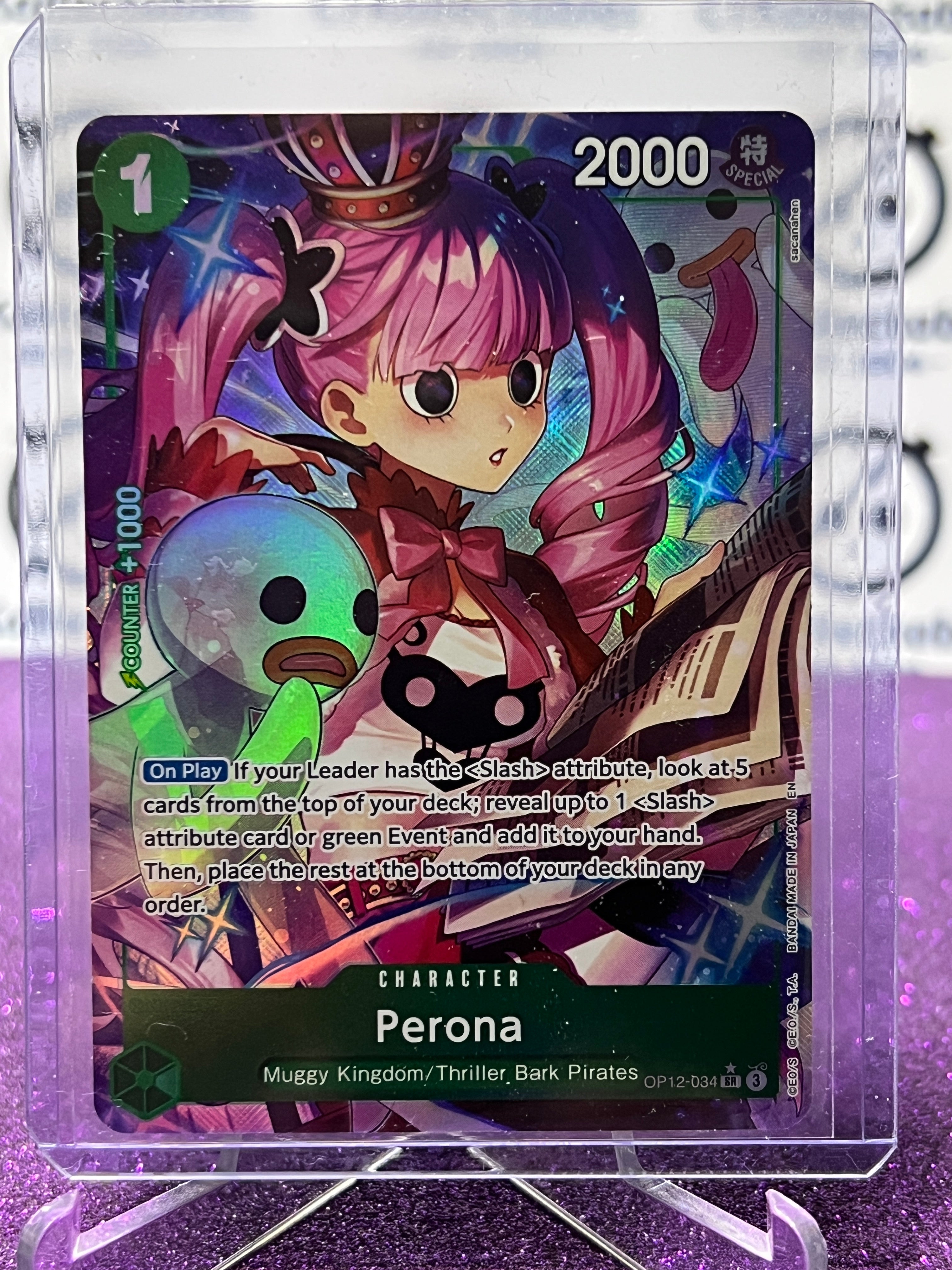 2025 ONE PIECE LEGACY OF THE MASTER PERONA # OP12-034 *SR TCG FOIL CAR ...