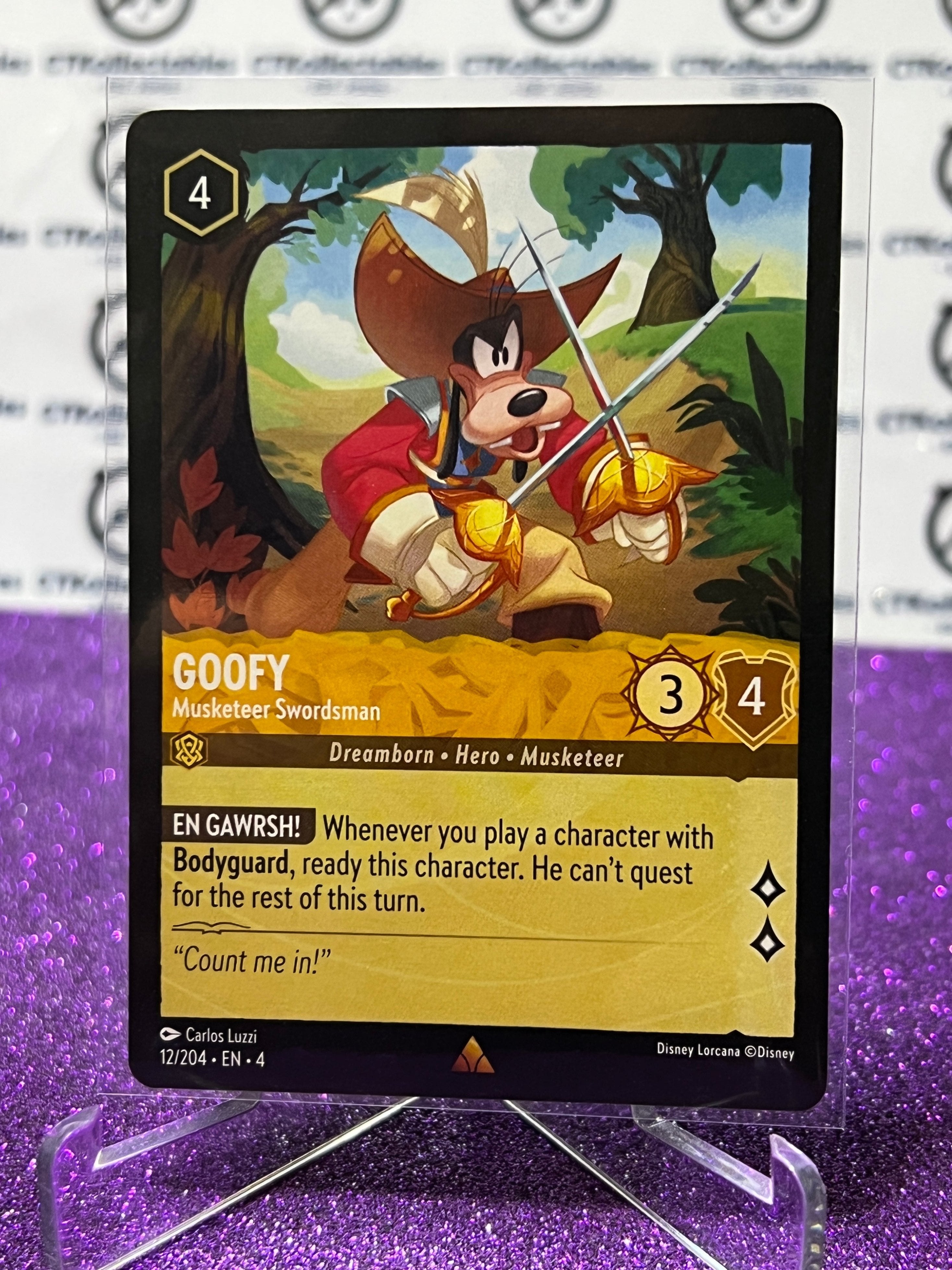 2024 DISNEY LORCANA URSULA'S RETURN GOOFY # 12/204 RARE NON-FOIL GAME ...