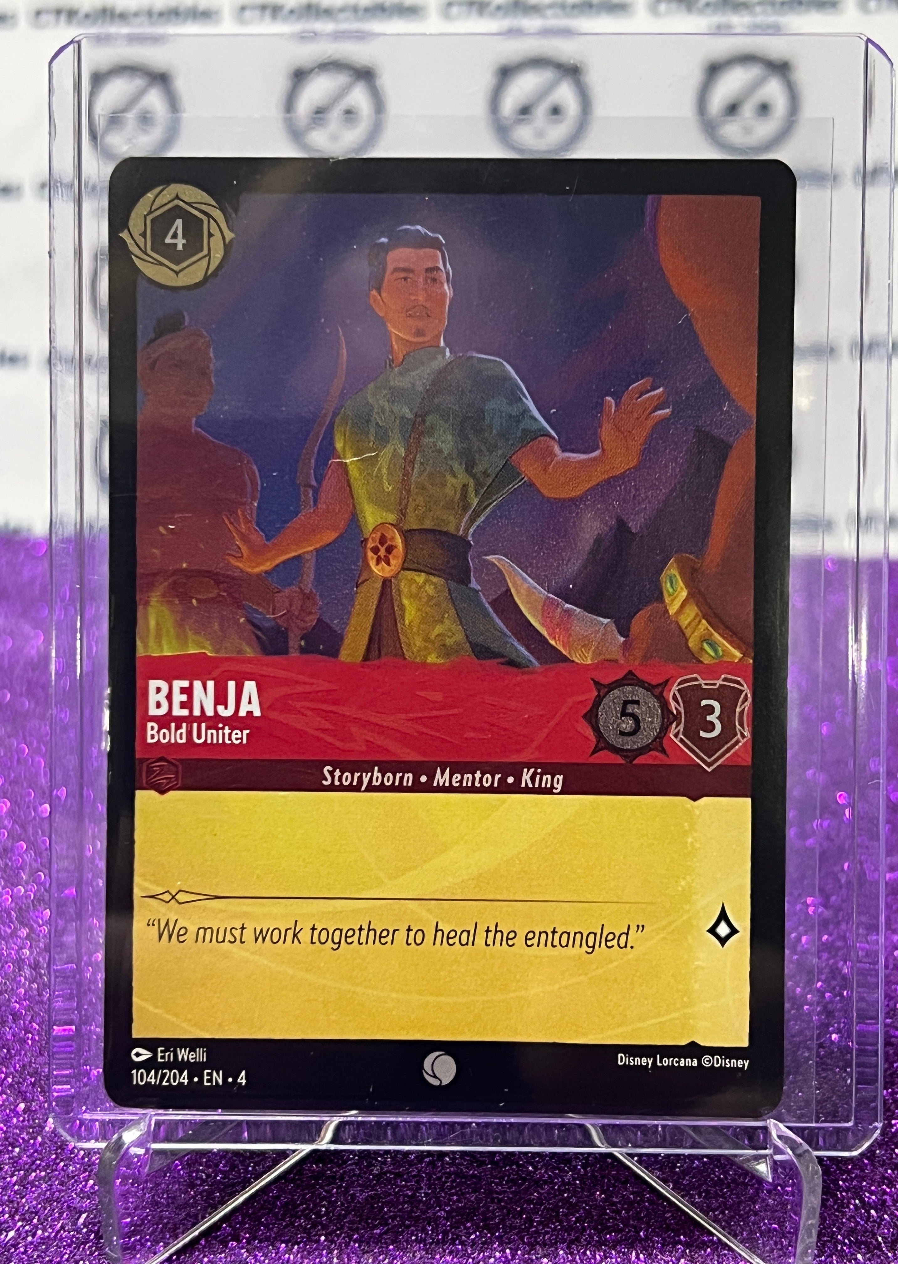 2024 DISNEY LORCANA URSULA'S RETURN BENJA # 104/204 COMMON FOIL GAME C ...