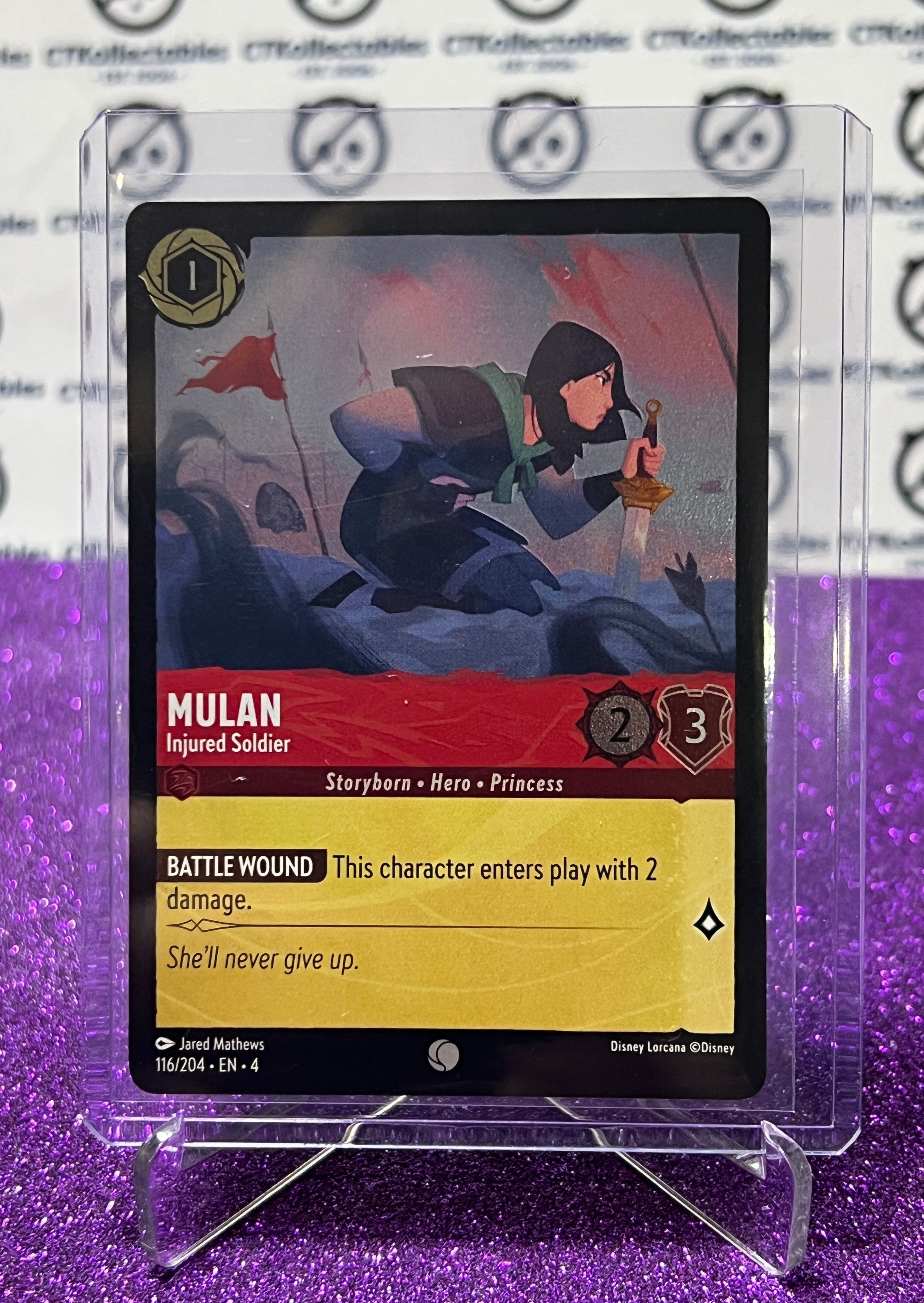 2024 DISNEY LORCANA URSULA'S RETURN MULAN # 116/204 COMMON FOIL GAME C ...